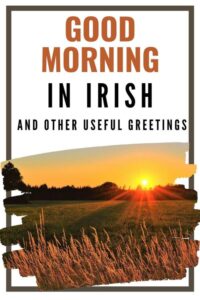 How To Say Good Morning in Irish
